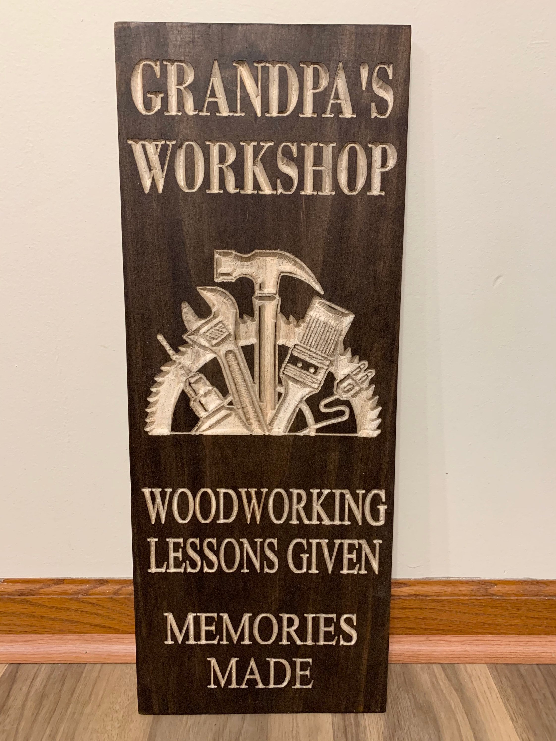 Papa's Workshop Sign Grandpa's Workshop Sign - Etsy