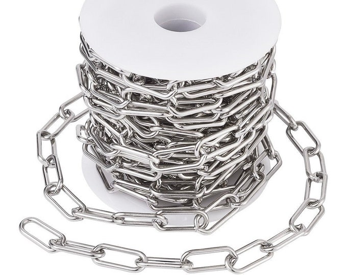 Paperclip Chain, Thick Chunky 304 Stainless Steel Chain , DIY Jewelry ...