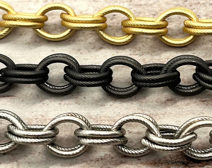 Large Chunky Textured Cable Chain, High Quality, Hypoallergenic ...