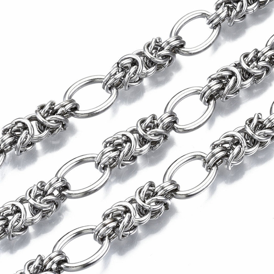 Large Chunky Byzantine Chain, Non Tarnish Stainless Steel Findings ...