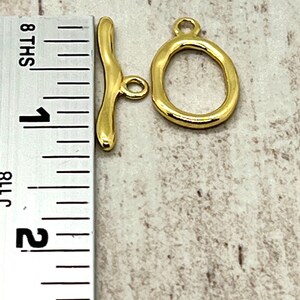 Large Oval Toggle Clasp 18k Real Gold Plated, Toggle Clasp, DIY Jewelry ...
