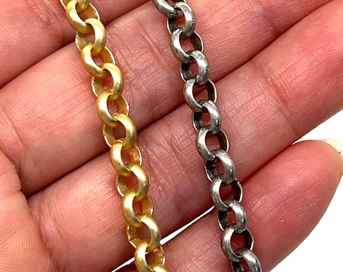 Antique Silver Rolo Chain, 6mm, High Quality, Belcher Chain ...