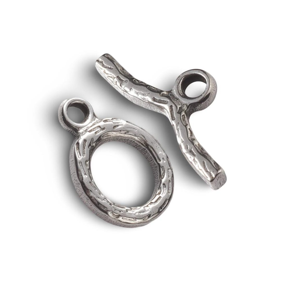 Tiny Toggle, Stainless Steel Toggle Clasp, Antique Silver Clasp ...