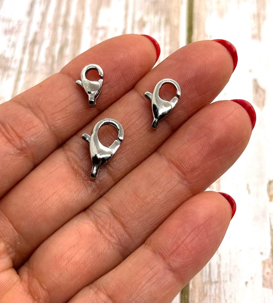 Small Stainless Steel Lobster Claw Clasps, 304 Stainless Steel, Silver ...
