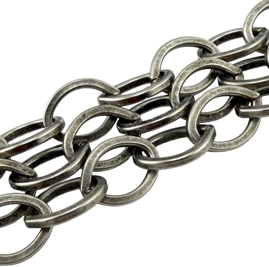 Chunky Large Flat Oval Chain, Antiqued Pewter Plated, Silver Findings ...