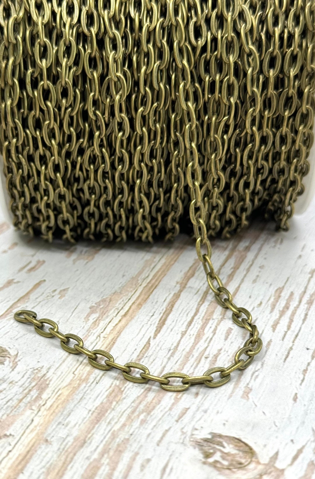 Antique Brass Oval Cable Chain, DIY Jewelry Making Supplies, Antique ...