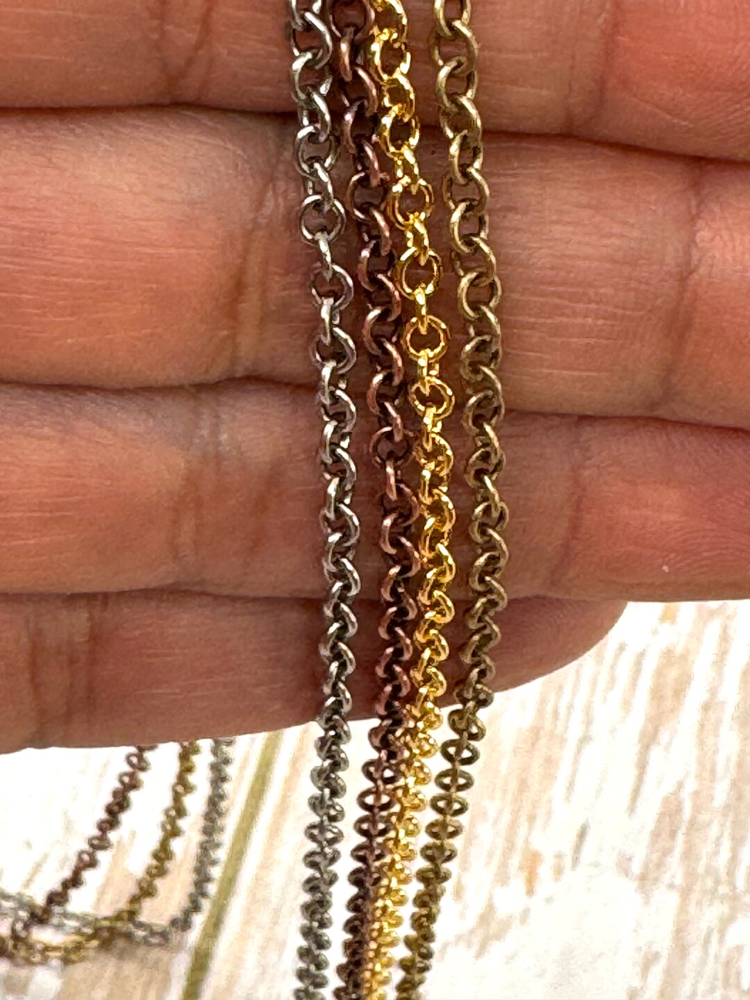 Dainty Oval Cable Chain, Antique Copper, Antique Gold, Antique Silver ...