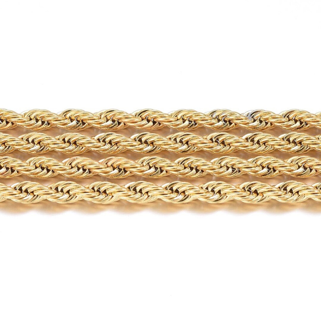 Antique Gold French Rope Chain, Gold Findings , DIY Jewelry Making ...