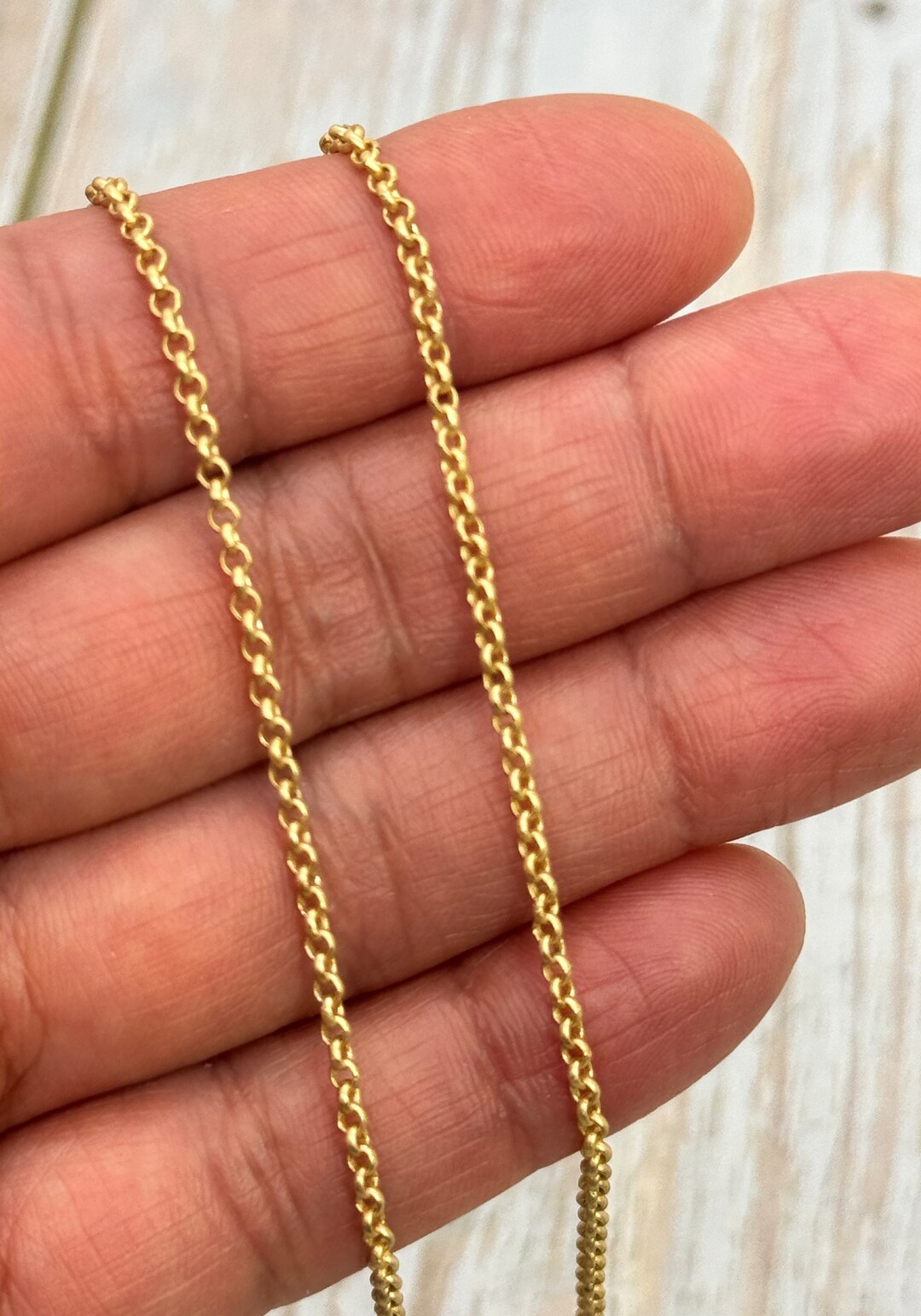 2mm Matte Gold Rolo Chain, High Quality, Belcher Chain, Hypoallergenic ...