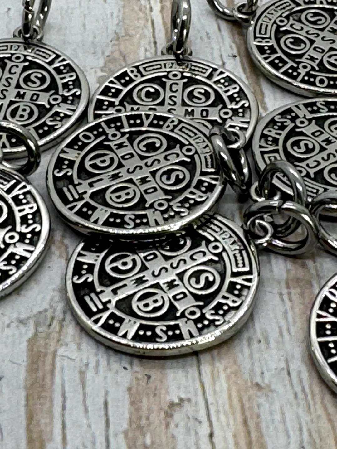 Saint Benedict Charm,stainless Steel Charms,diy Silver Findings,large ...