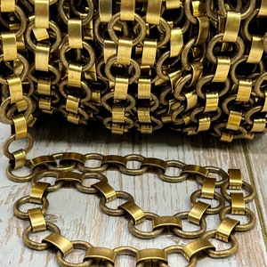 Large Textured Antique Gold Textured Chain, Gold Findings, DIY Jewelry ...