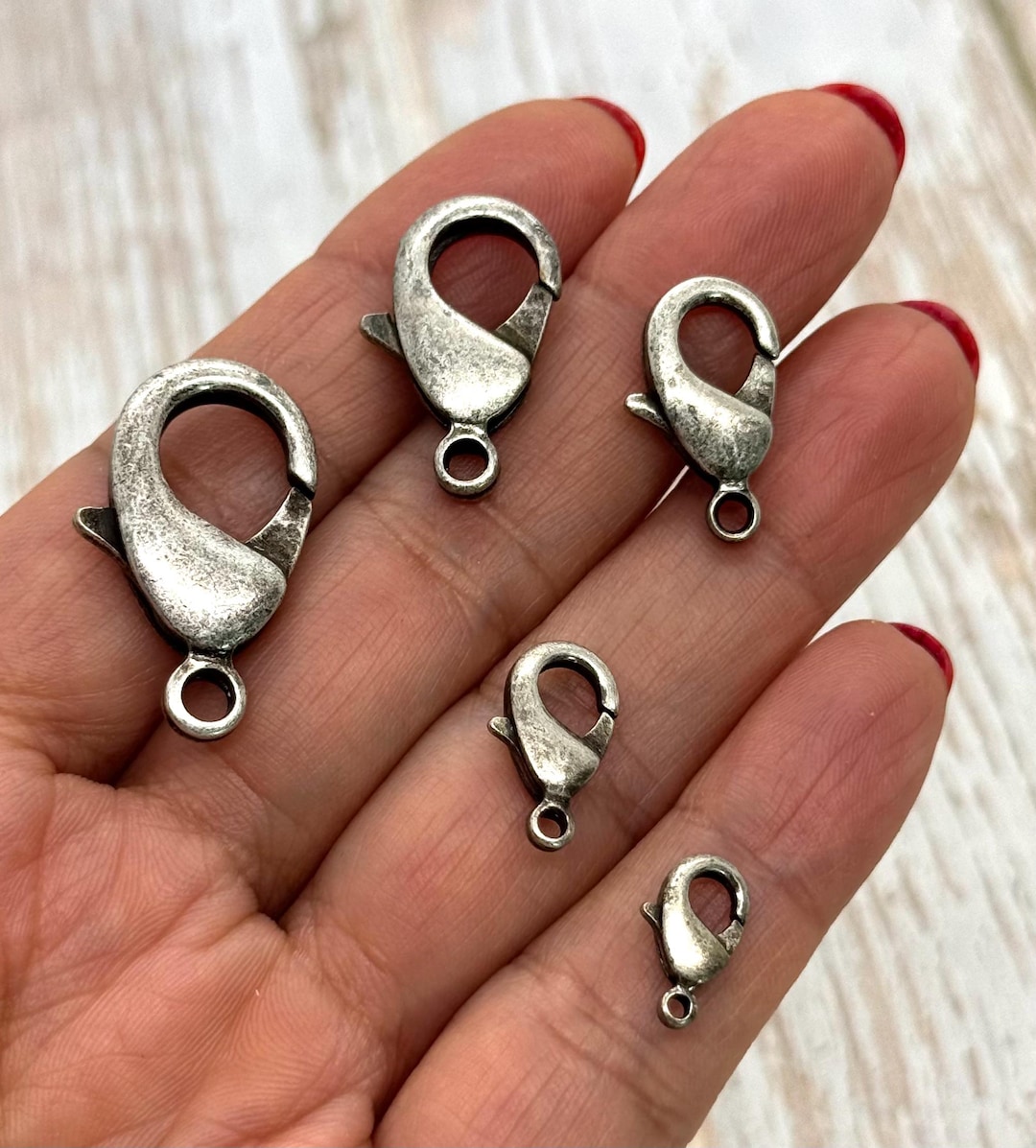 Lobster Clasp, Antiqued Pewter Plated, Silver Findings, DIY Jewelry ...