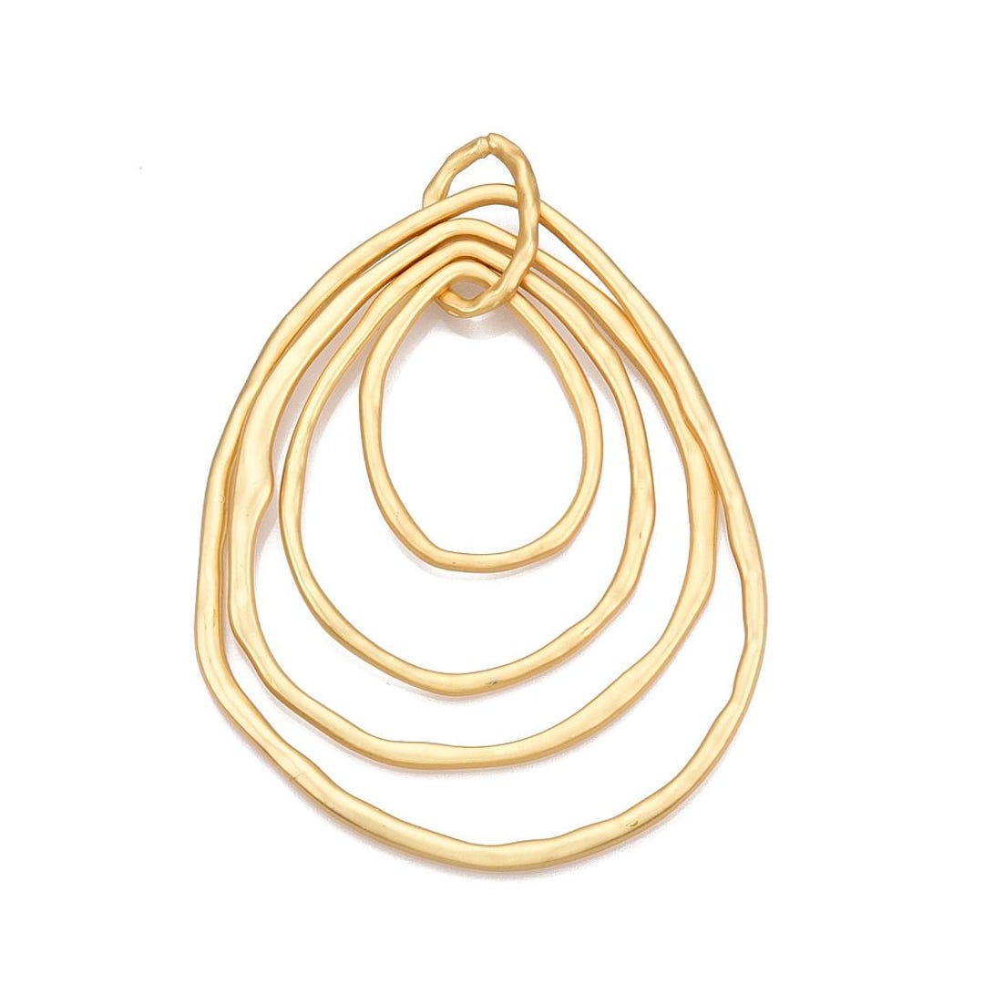 Oversized Teardrop Loop-in-loop Pendant, Eco-friendly,statement Charms ...