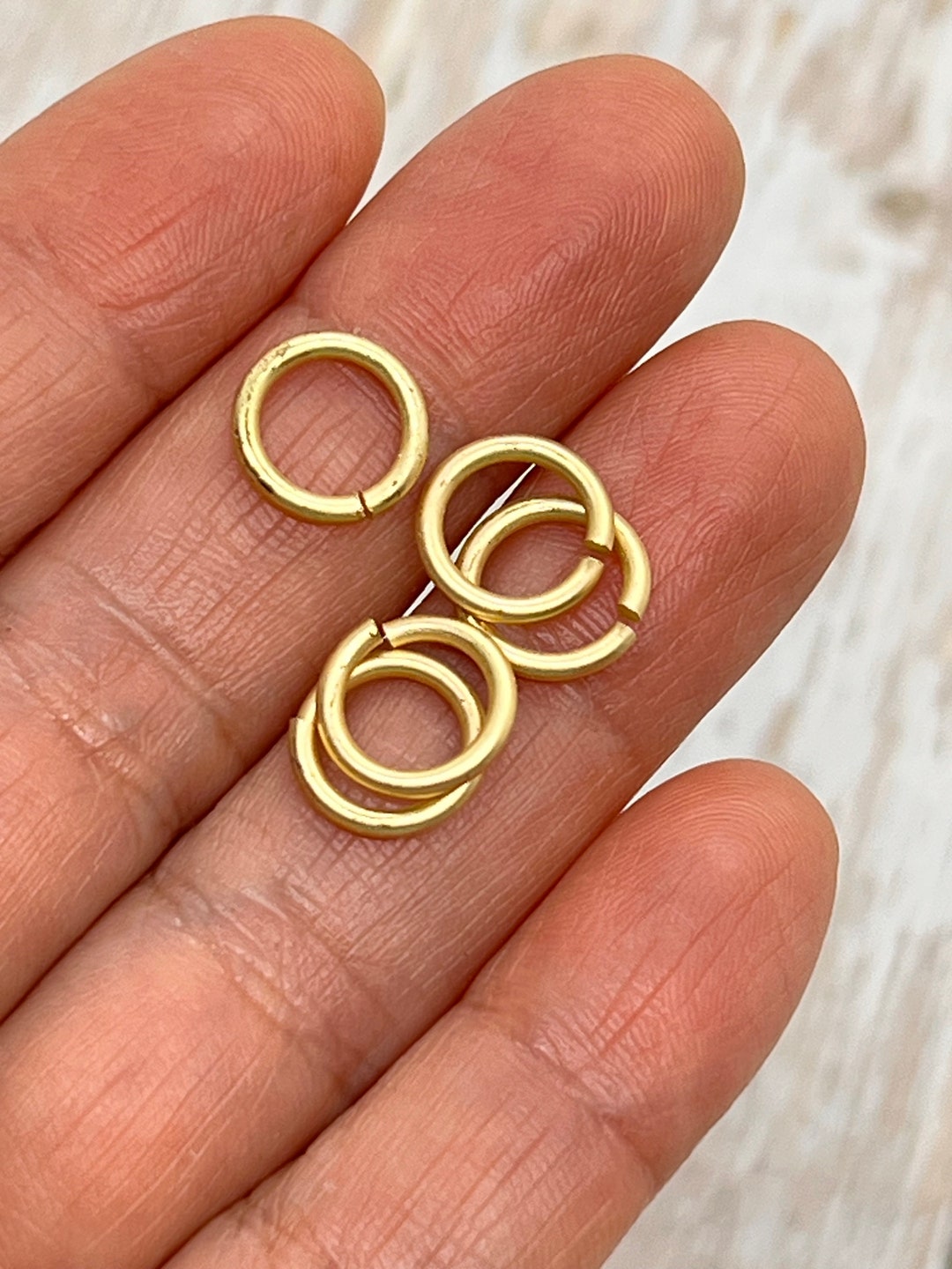 Matte Gold Bulk 10mm Heavy-duty 15 Gauge Strong Jump Rings, Gold ...