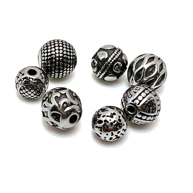 Antique Silver Beads - Etsy