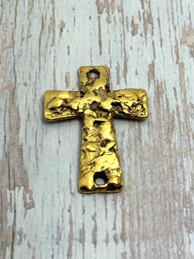 Large Cross Connector, Antiqued 18k Gold Plated Pendant,diy Jewelry ...