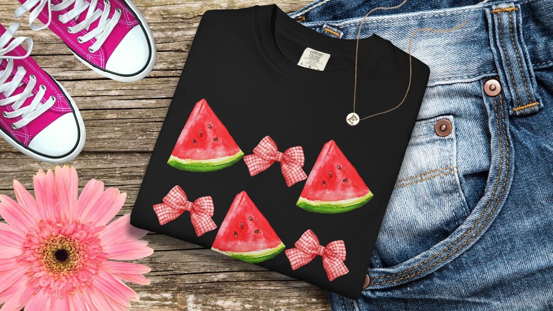 Watermelon Coquette Style Summer T-shirt Gift for Her Summer Lovin Fun ...
