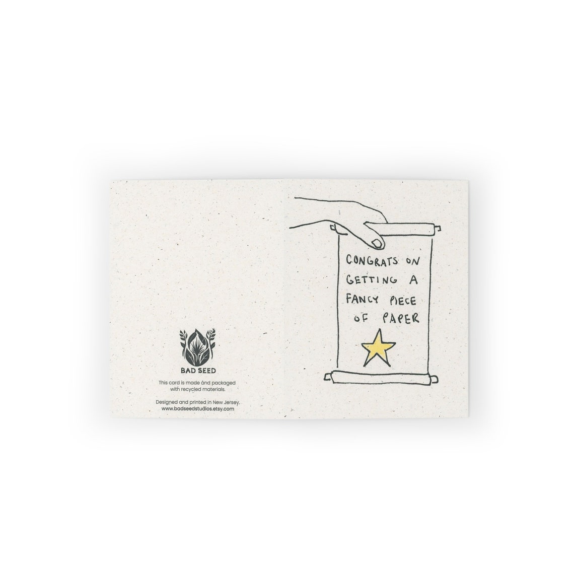 Congrats on Getting a Fancy Piece of Paper Card / Funny Graduation Card ...