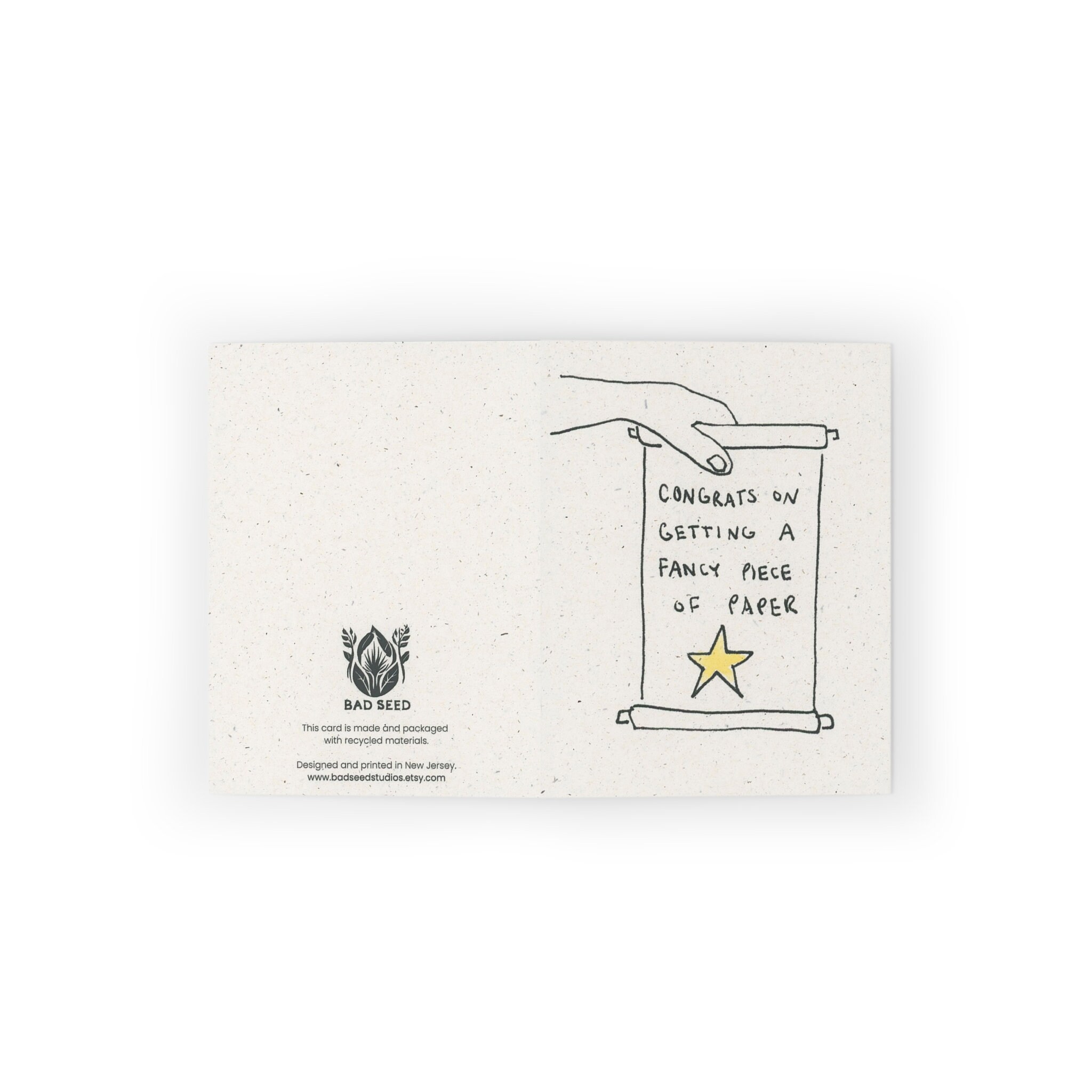 Congrats on Getting a Fancy Piece of Paper Card / Funny Graduation Card ...