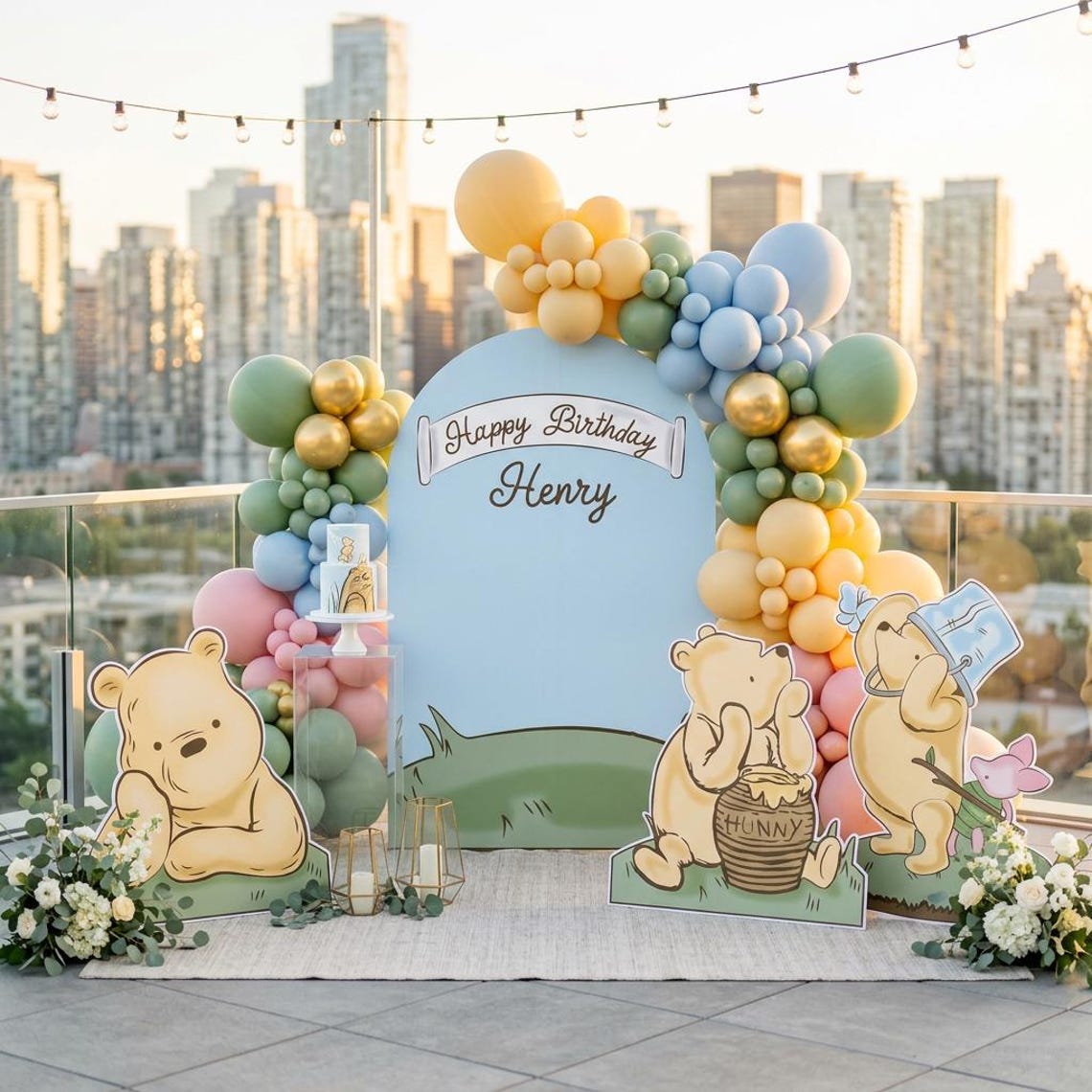 Classic Winnie the Pooh Cutouts, Baby Shower Decor, Backdrop, Baby Boy ...
