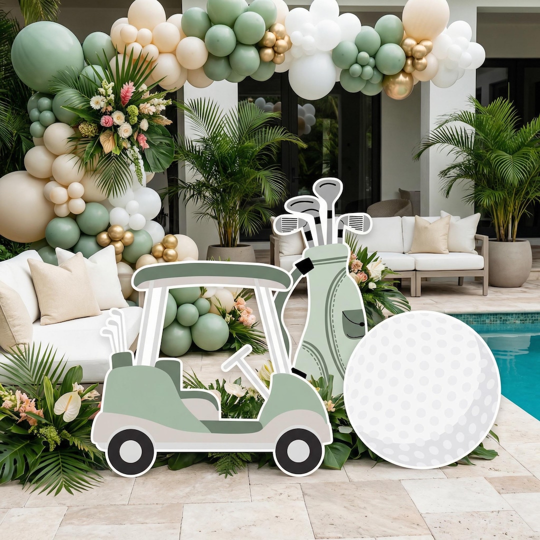 Golf Cutouts, Golf Themed Party Decor, Golf Cart, Girls or Boys Golf ...