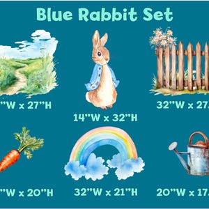 Peter Rabbit Cut Out SET Decoration, Rabbit Baby Shower Decor, Backdrop ...