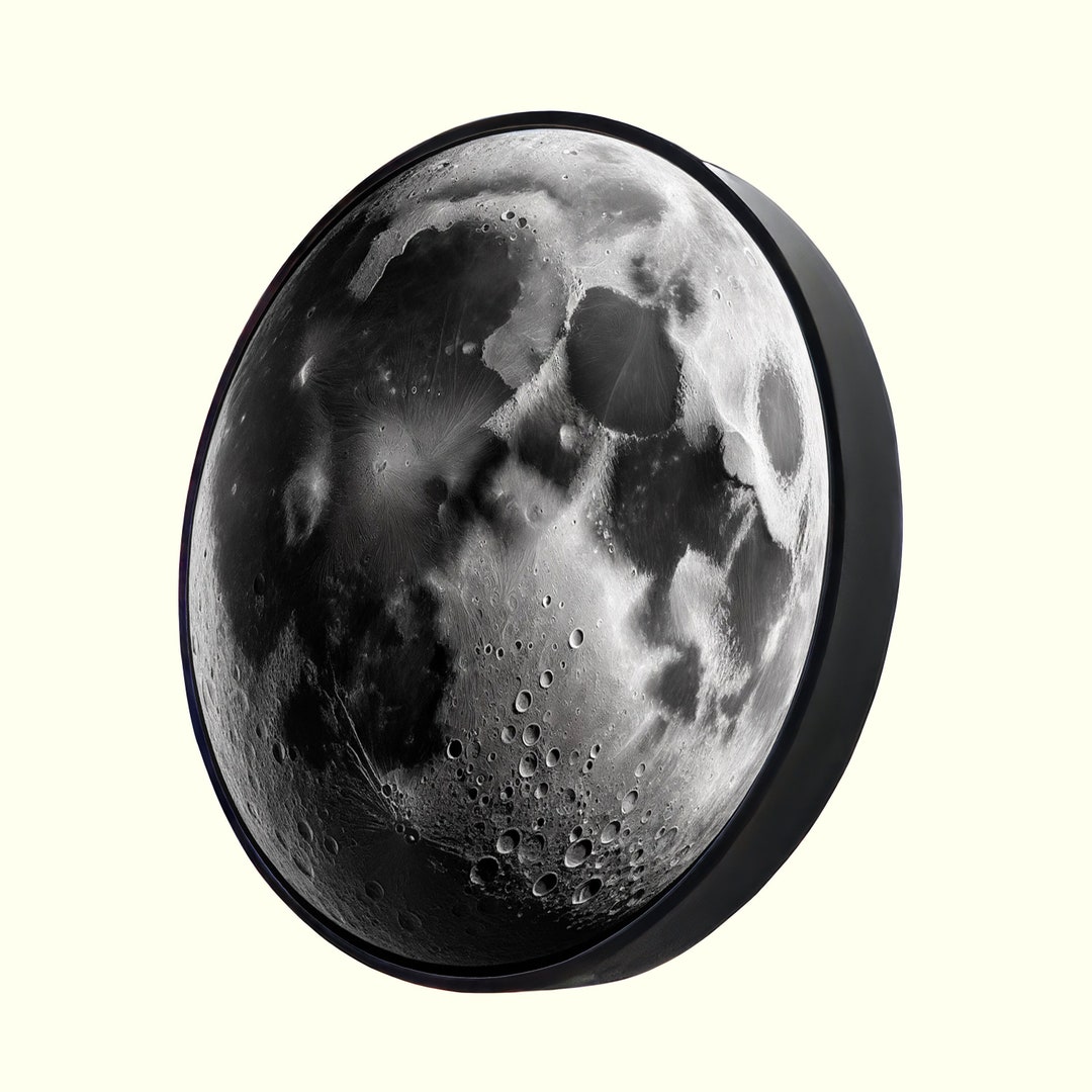 LED Moon Light Wall Hanging Extra Large Illuminated Round Display ...