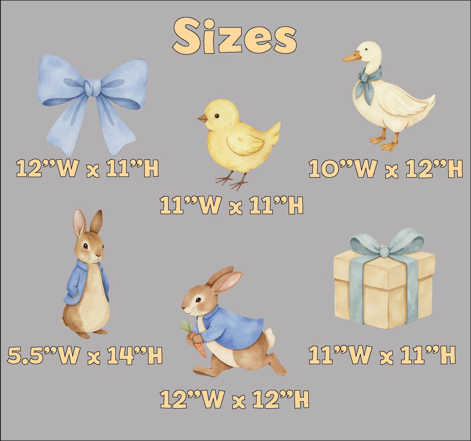 Peter Rabbit Double-sided Table Centerpieces Set 6, Bunny Baby Shower ...