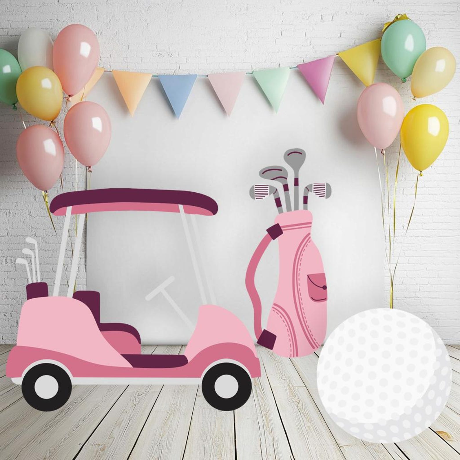 Golf Cutouts, Golf Themed Party Decor, Golf Cart, Girls or Boys Golf ...
