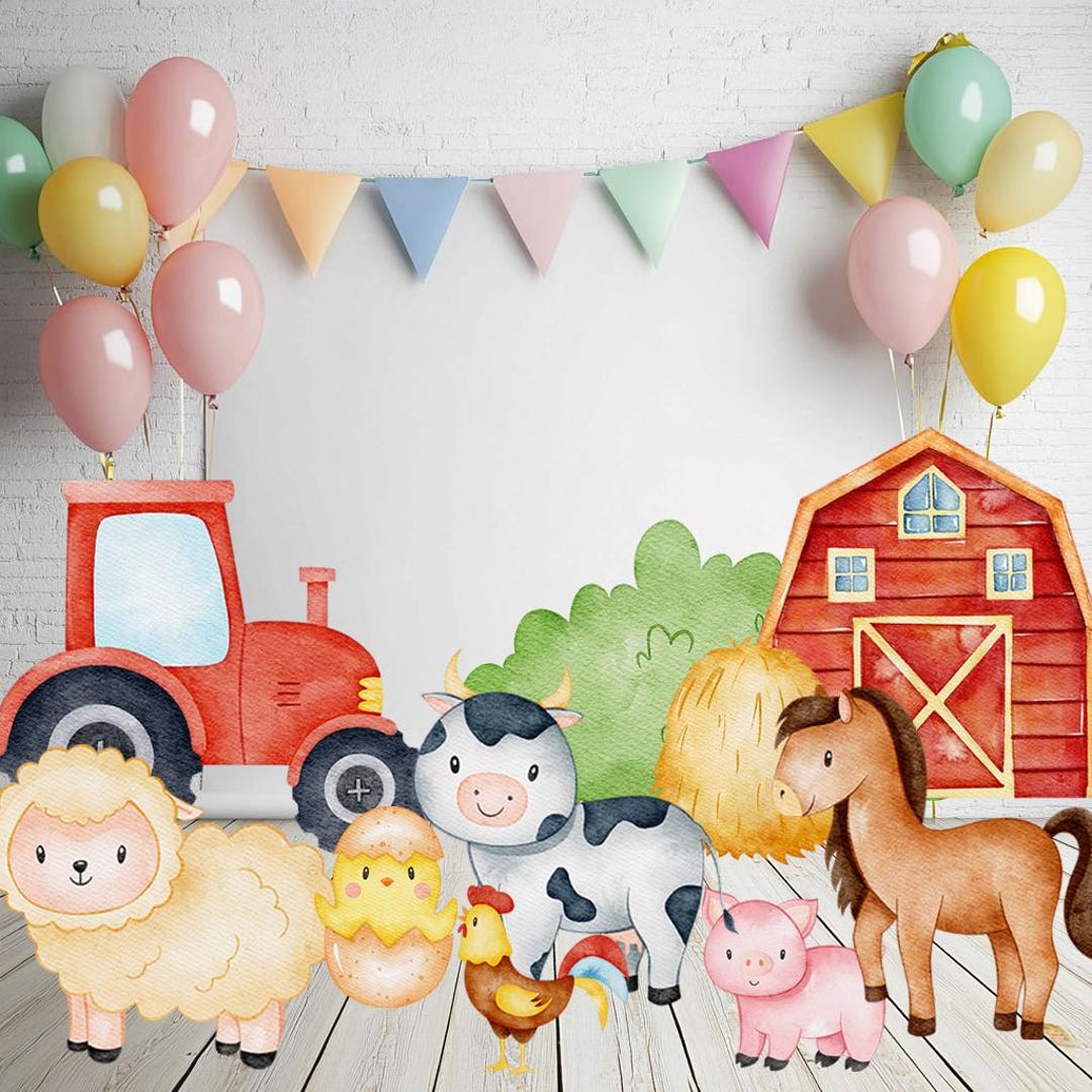 Farm Animals Cutouts Set, Ranch Animals Party, Barnyard Birthday Prop ...