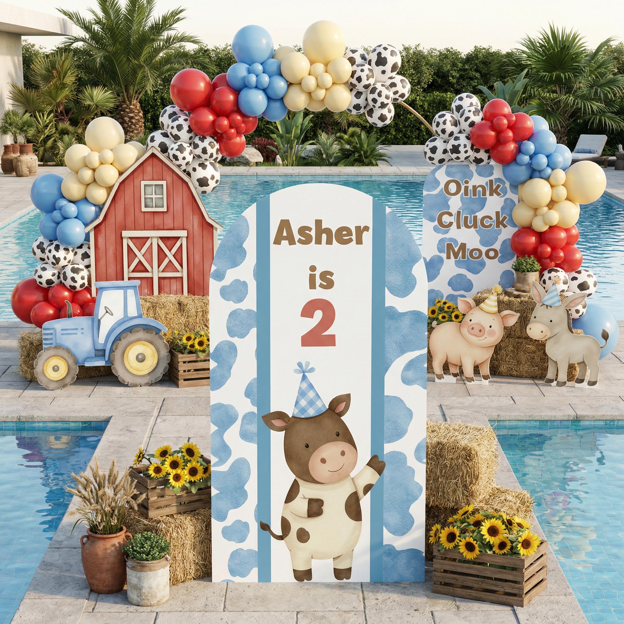 Farm Animals Cutouts Set, Baby Boy, Barnyard Birthday Prop, Farm Animal ...