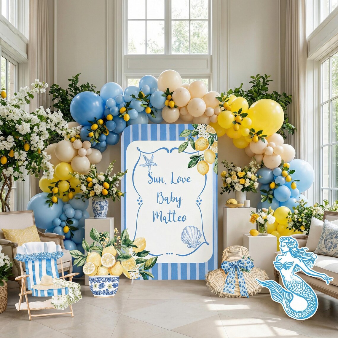 Mediterranean Birthday Cutouts, Amalfi Coast Bridal Shower Decor ...