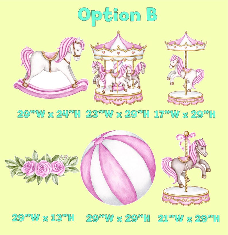 Carousel Cutout Prop, Carousel Party Decoration, Centerpieces Standee ...