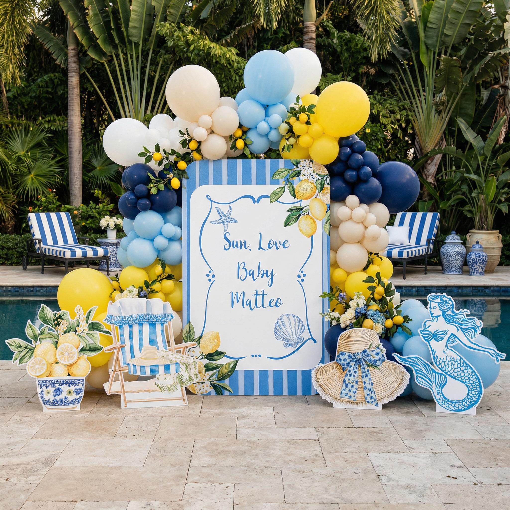 Mediterranean Birthday Cutouts, Amalfi Coast Bridal Shower Decor ...