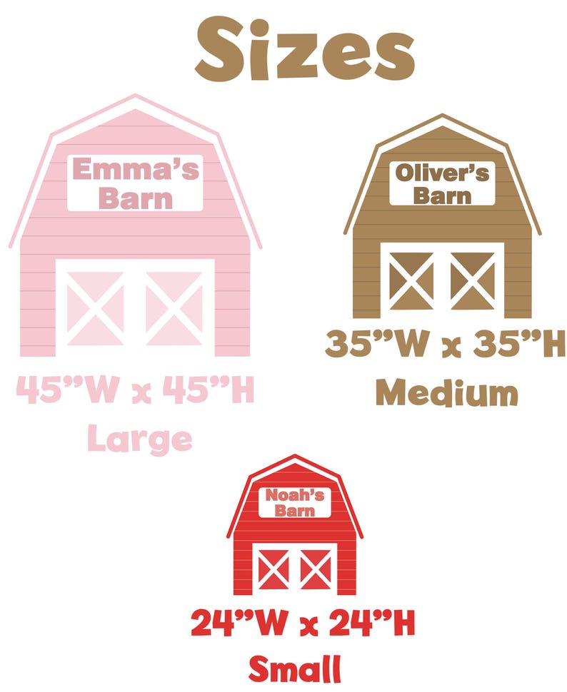 Barnyard Cutout, Ranch Animals Party, Pink Barn, Blue Barn, Brown Barn ...