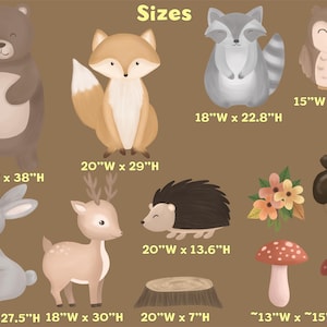 Woodland Animals Cutout, Forest Animals Birthday Decoration, Watercolor ...