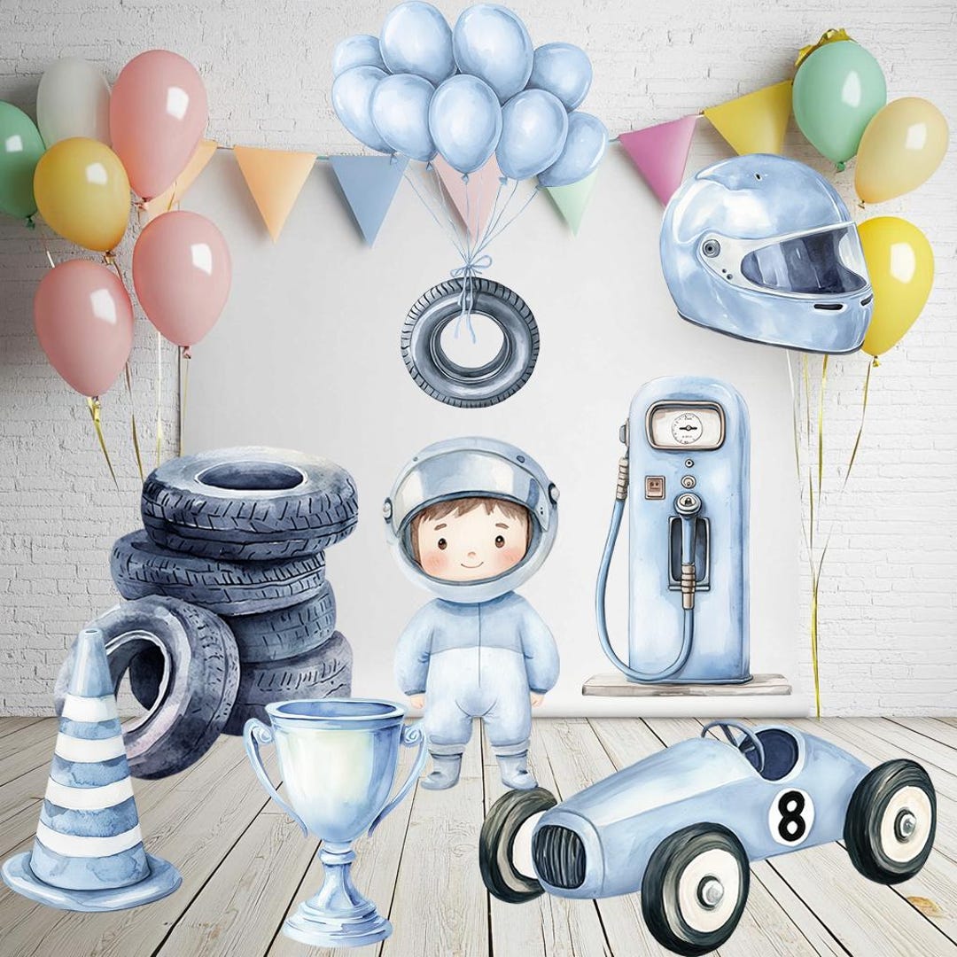 Blue Racer Cutouts, Race Car Cutout, Little Racer, Two 2 Fast Birthday ...
