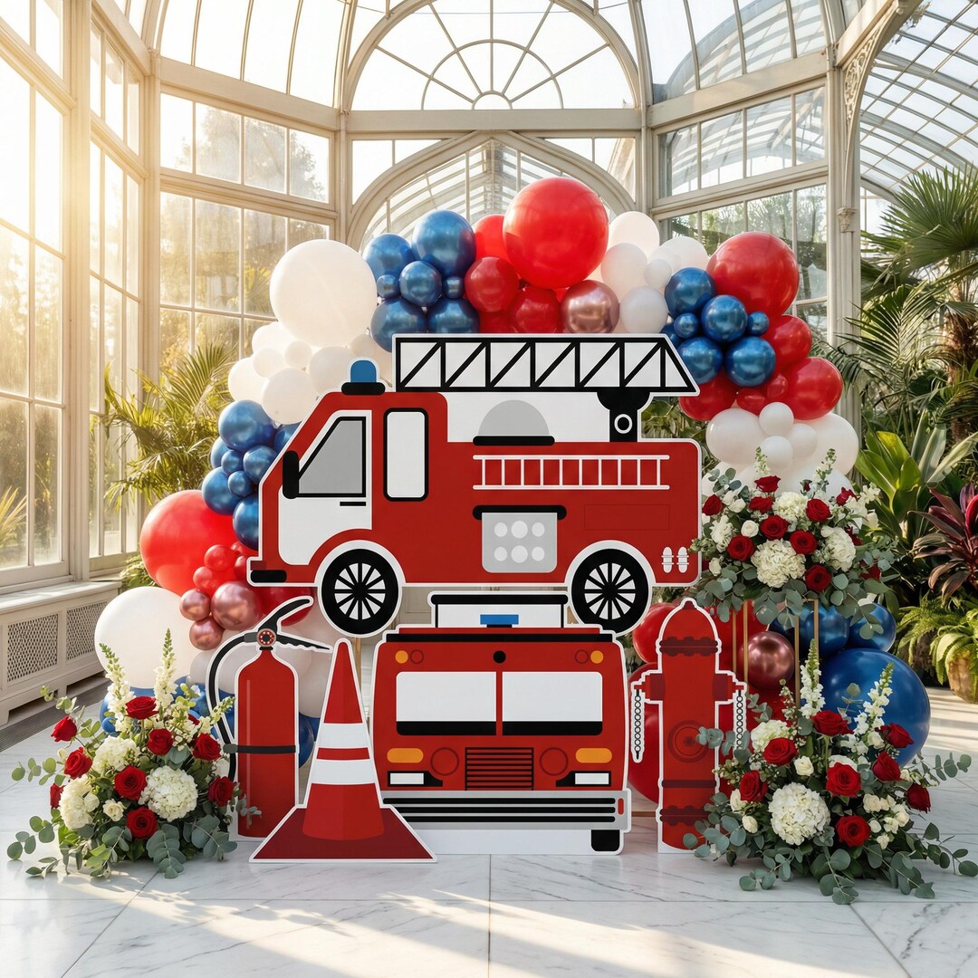 Firefighter Cutouts, Set 5, Yard Sign, Firefighter Theme Party ...