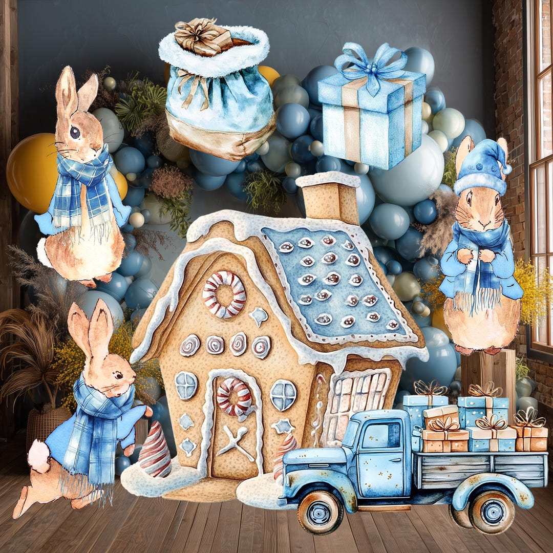 Christmas Peter Rabbit Cutouts, Storybook Baby Shower, Yard Sign ...