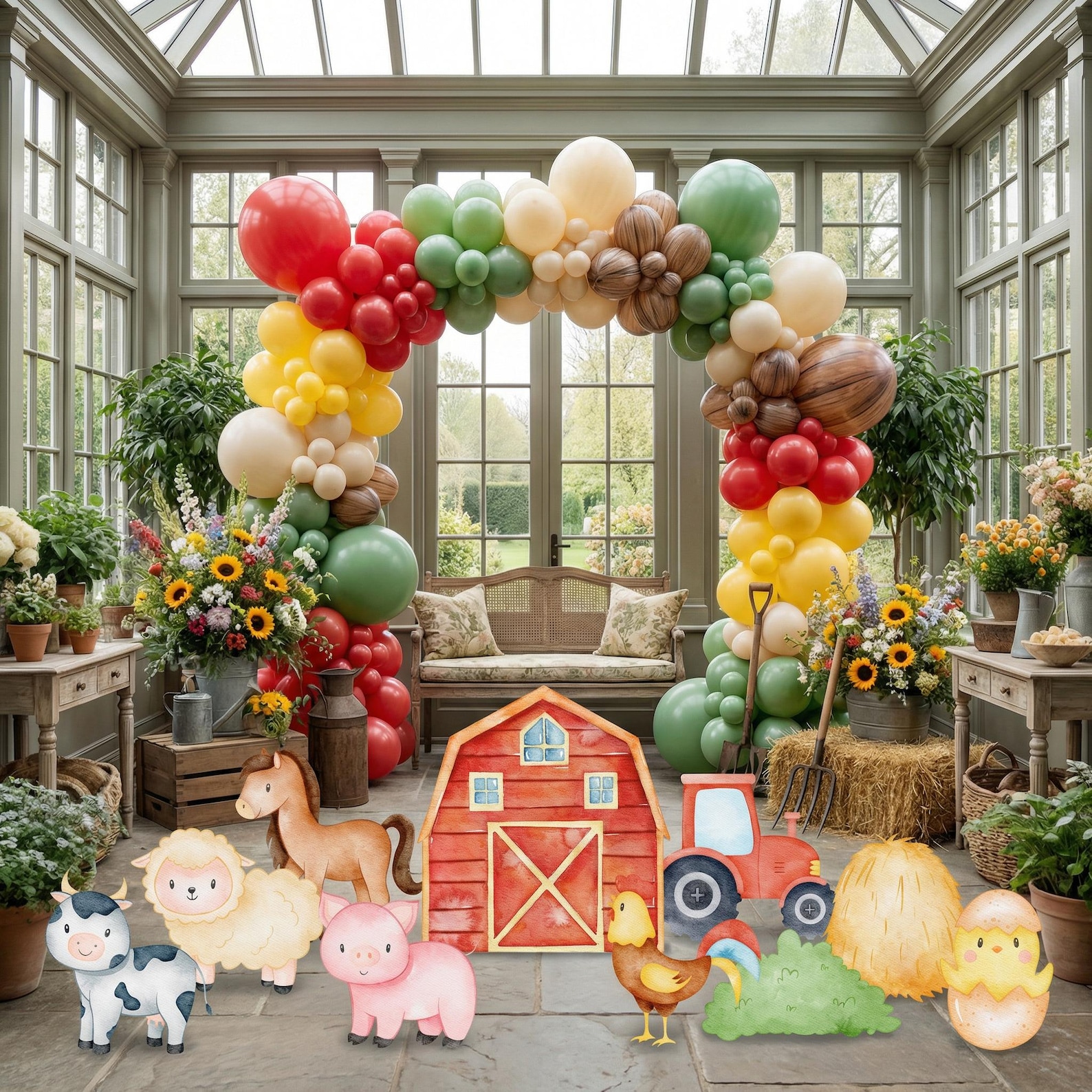 Farm Animals Cutouts Set, Ranch Animals Party, Barnyard Birthday Prop ...