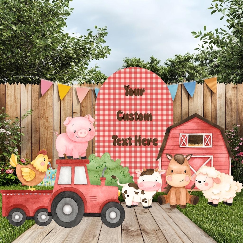 Farm Animals Cutouts Set, Ranch Animals Party, Barnyard Birthday Prop ...
