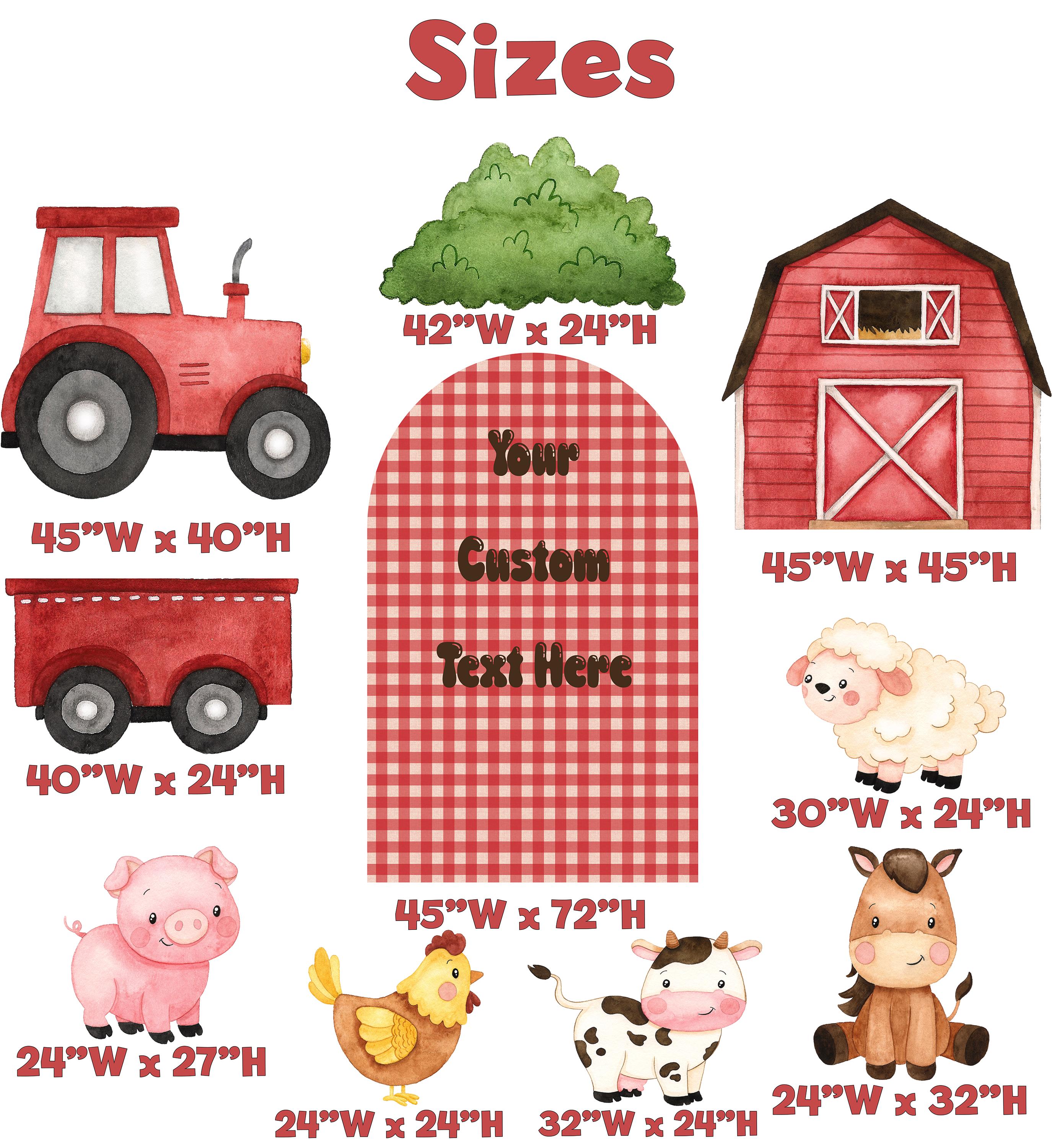 Farm Animals Cutouts Set, Ranch Animals Party, Barnyard Birthday Prop ...