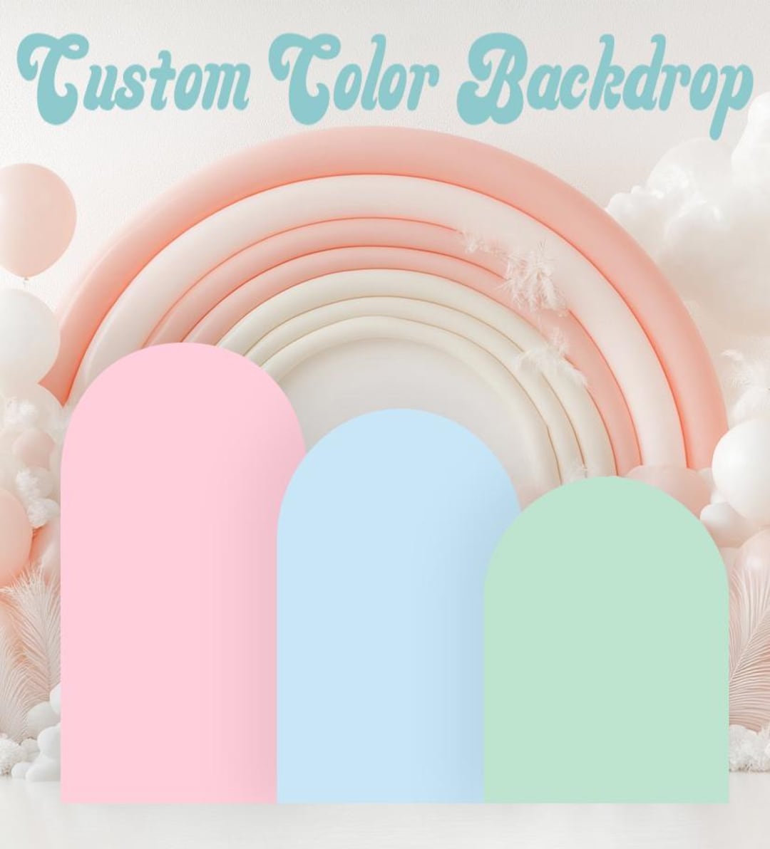 Custom Color Backdrop, Pastel Arch Backdrop, Watercolor Backdrop ...