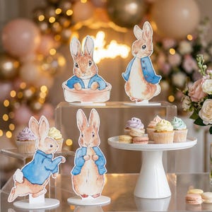 Blue Peter Rabbit Double-sided Table Centerpieces Set 4, Bunny Baby ...
