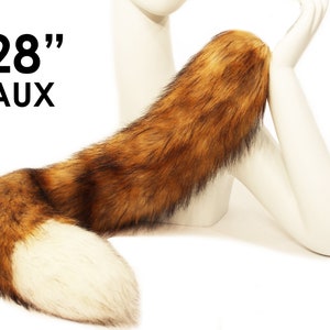 Fox Tail Cosplay Red Fox Faux Kitsune Tail Fox Cat Tail Kitten Tail ...