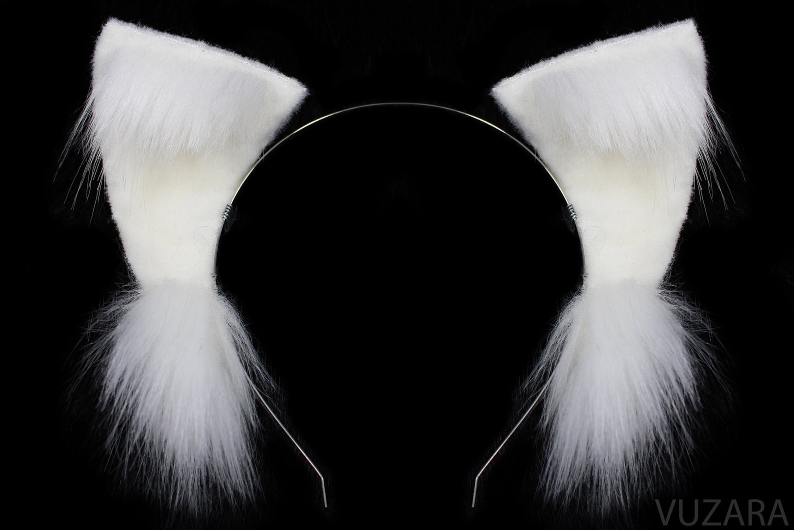 White Cat Ears White Kitty Ears White Kitten Ears Cat Headband - Etsy