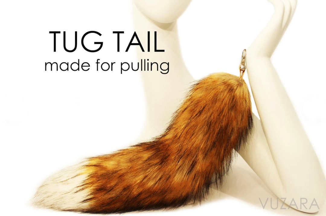 Cosplay Tail Red Fox Tail TUG TAIL Kitsune Tail Cat Tail Kitten Tail ...
