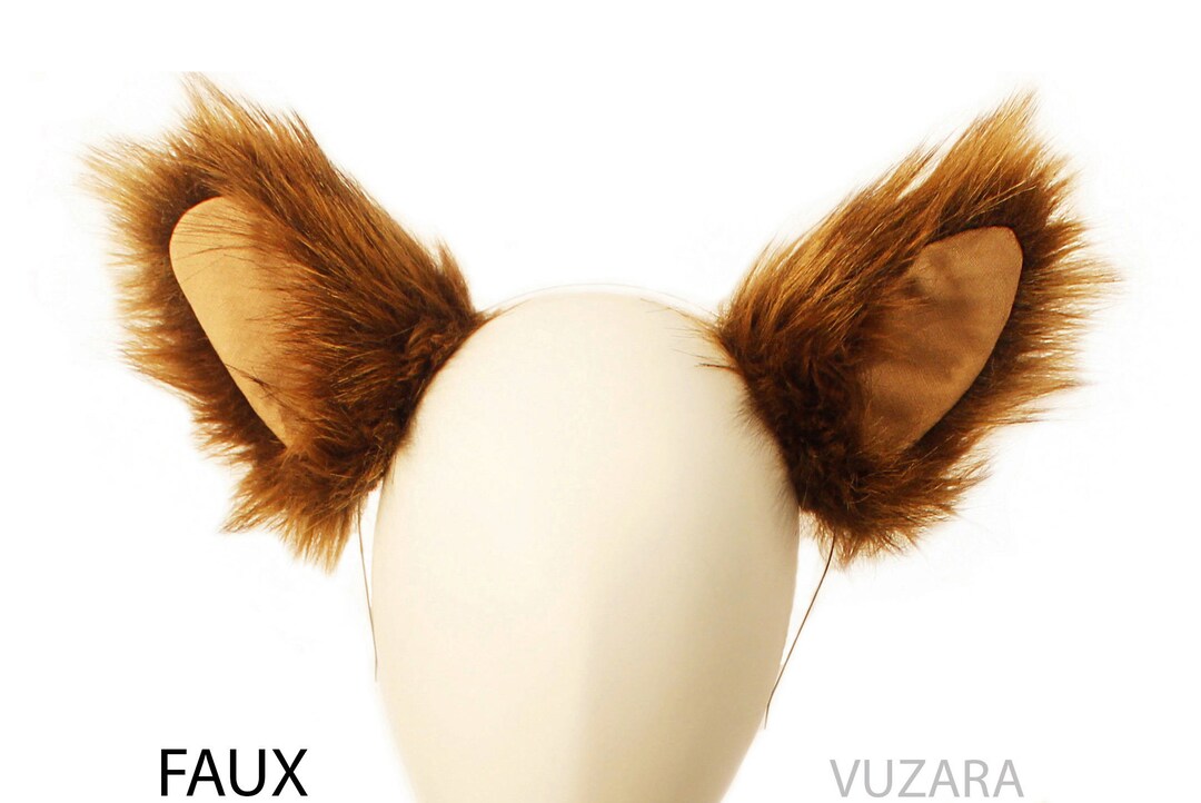 Fox Ears Cat Ears Kitty Ears Kitten Ears Brown Cat Ears Headband Ears ...