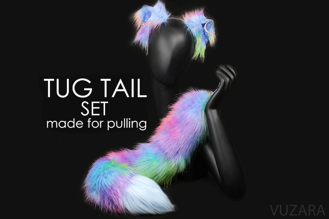 Fox Tail Cosplay Tail Cosplay Ears Galaxy Kitsune TUG TAIL Fox Cat Tail ...