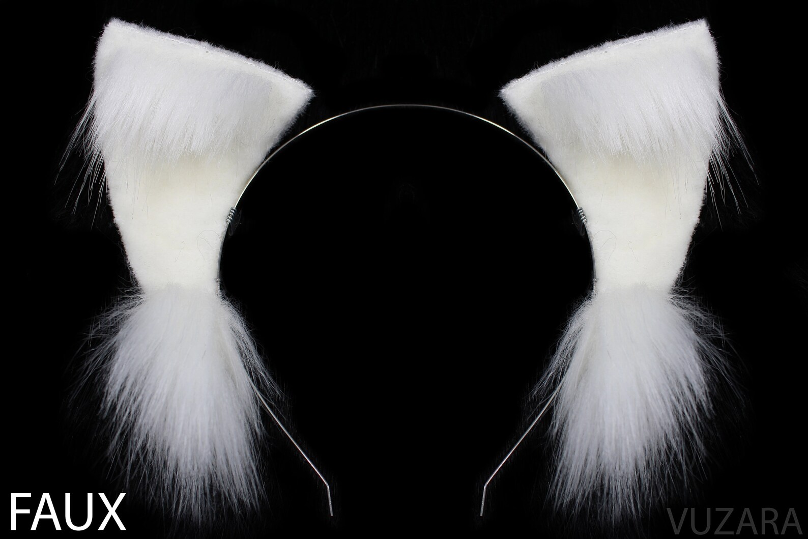 White Cat Ears White Kitty Ears White Kitten Ears Cat Headband - Etsy